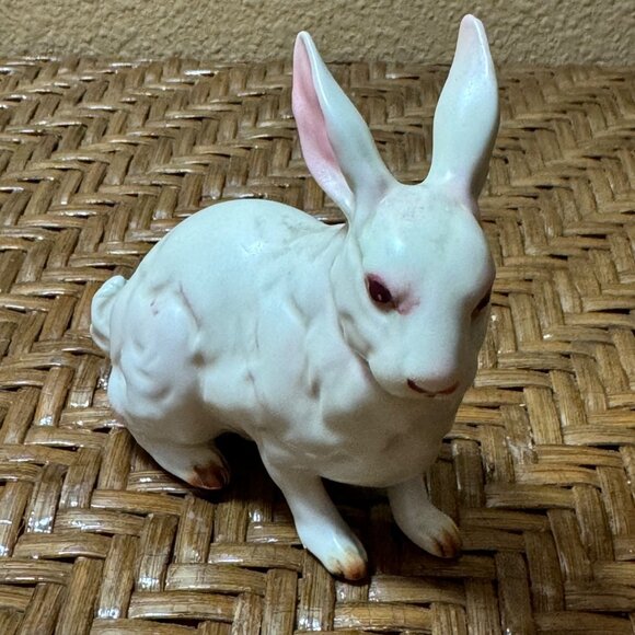 Lefton Vintage | Accents | Vintage Lefton Porcelain Albino White Bunny ...